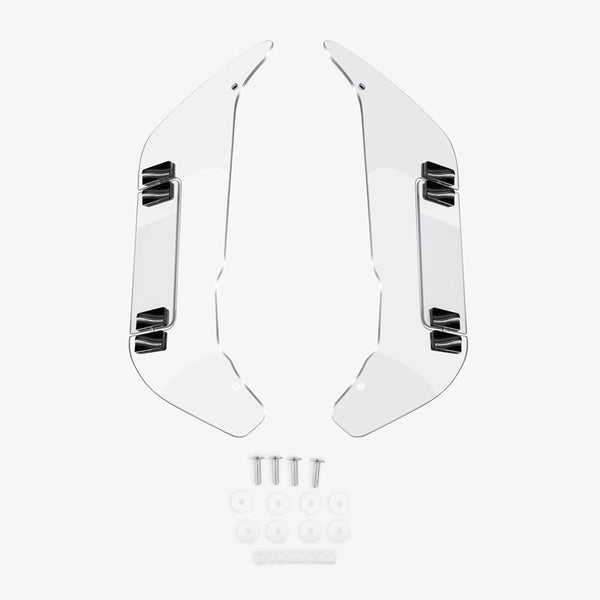 Smoke Gray Adjustable Air Deflector Windshield Leg Guards Fairings for