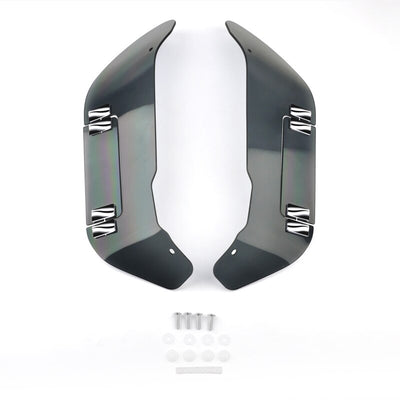 Smoke Gray Adjustable Air Deflector Windshield Leg Guards Fairings for